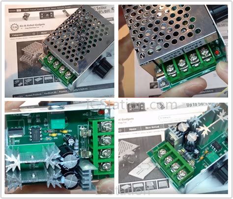 Pwm Dc Motor Speed Controller Regulator Switch Potentiometer Module Dc 10v 60v 20a