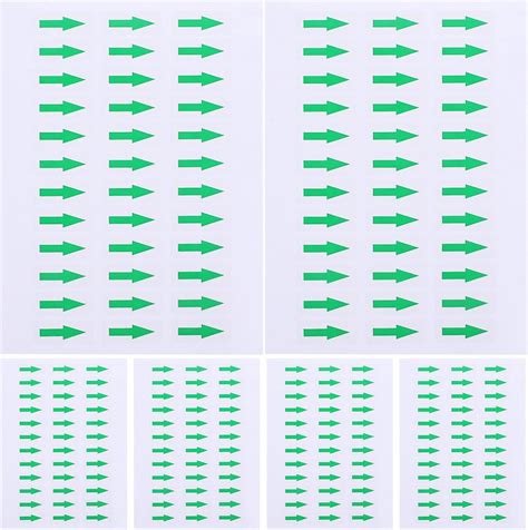 Cabilock 5 Books Green Arrows Stickers Directional Arrows Sign Removable Adhesive Arrows Floor