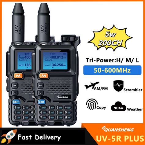Quansheng UV 5R Plus Walkie Talkie Portable Am Fm Two Way Radio Commutator VHF Station K5