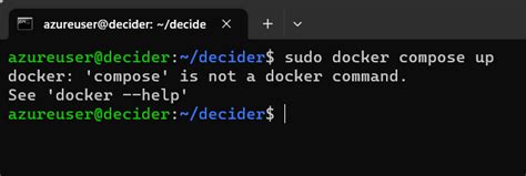 Docker Compose Command Error · Issue 27 · Cisagovdecider · Github