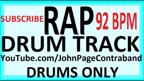 Rap Hip Hop Drum Track Beat 92 bpm FREE - YouTube