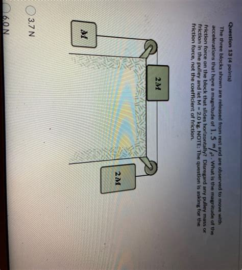 solved question 13 4 points the three blocks shown are