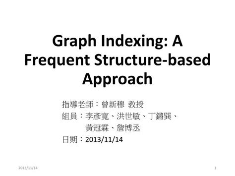 Ppt Graph Indexing A Frequent Structure ­based Approach Powerpoint