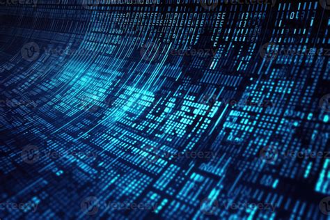Digital Binary Data Streaming Binary Code Background Matrix Background With Digits