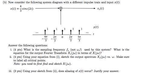 Solved B Now Consider The Following System Diagram With A
