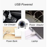 LED Desk Fan Programmable USB LED Fan Mini Quiet Fan With Clock