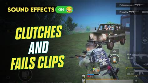 BGMI CLUTCHES AND FAILS WITH SOUND EFFECTS Part YouTube