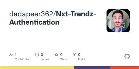 Github Dadapeer362nxt Trendz Authentication