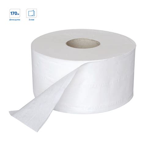 Бумага туалетная для диспенсера 2-слойная OfficeClean Professional ...