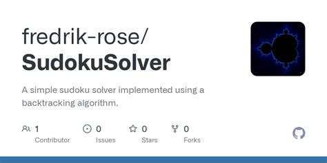 github fredrik rose sudokusolver a simple sudoku solver implemented