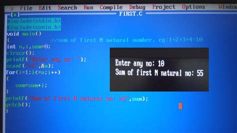 C Program To Calculate Sum Of First N Natural Numbers Youtube