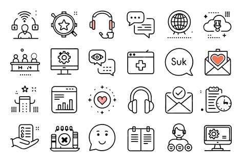 Premium Vector Support Icon Set Full Vector Illustration Outline