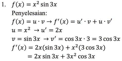 Turunan Fungsi Trigonometri Matematika