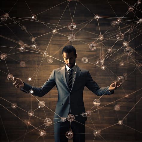 Premium Photo Business Networking And Connection Concept 3d Rendering