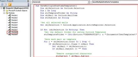 how to batch save multiple draft emails as outlook templates