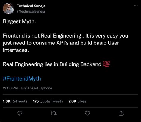 Sanjampreet Singh On Linkedin For Those Who Think Frontend Is Easy