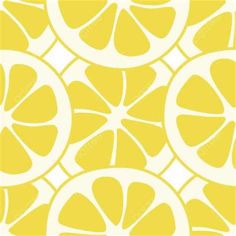 Seamless Lemon Slices Pattern Vector Background Summer Backdrop Graphic Background Image For