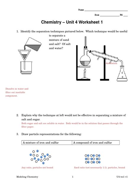 Free Chemistry Unit 4 Worksheet 2 Answers Download Free Chemistry Unit