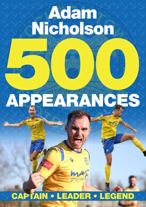 500 Up For Captain Adam Nicholson Stockton Town Football Club