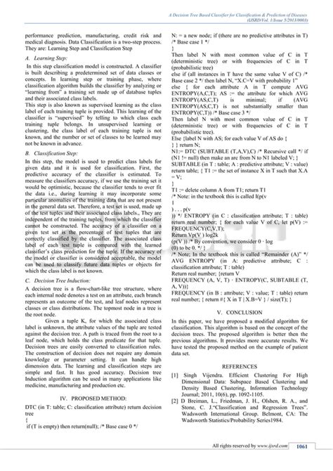 A Decision Tree Based Classifier For Classification And Prediction Of