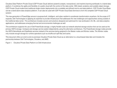 Modern Data Lakehouse Implementation Dell Powerscale And Cloudera