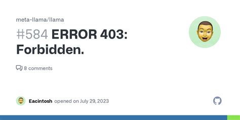error 403 forbidden · issue 584 · meta llama llama · github