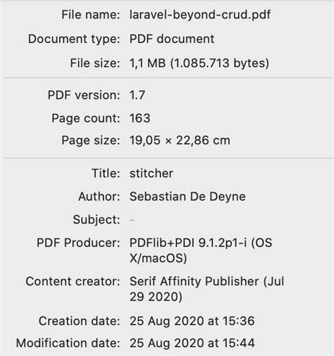 pdf metadata · issue 15 · spatie laravel beyond · github
