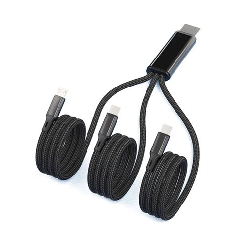 Универсальный кабель 3 в 1 типа C к Micro USB + двойной зарядный кабель ...