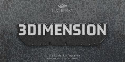 Premium Vector Dimension Editable Text Effect