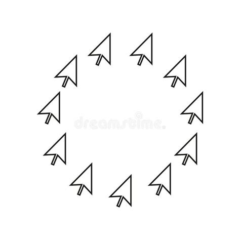 Arrow Circle Frame Stock Vector Illustration Of Click 342084662