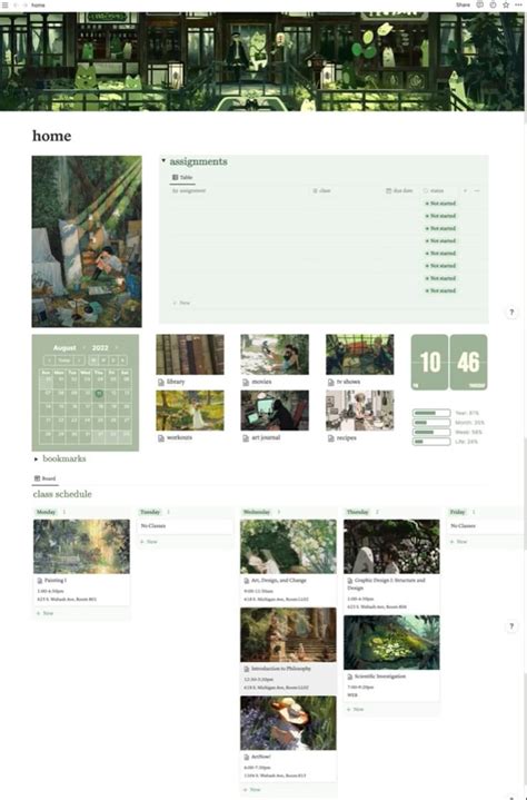 Notion Homepage Aesthetic Template Notions Folder Image
