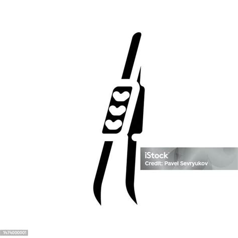 집게 화학 유리 실험실 글리프 아이콘 벡터 일러스트 레이 션 건강관리와 의술에 대한 스톡 벡터 아트 및 기타 이미지 건강