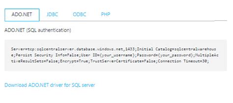 Azure Dwh Part 8 Accessing Azure Sql Data Warehouse With C