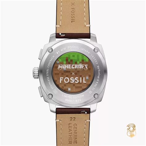 Minecraft X Fossil Le1206 Limited Edition Grass Block Watch 44mm