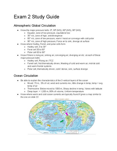 Exam 2 Study Guide GEOG - Exam 2 Study Guide Atmospheric Global Circulation Know the major - Studocu