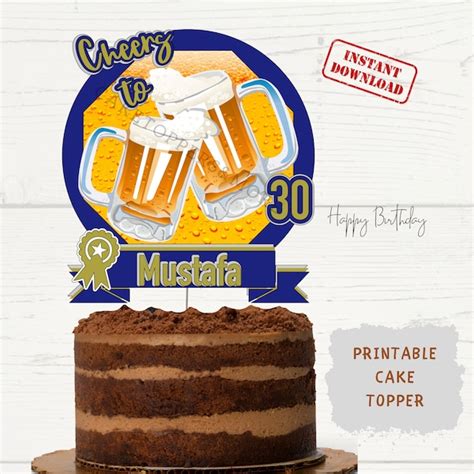 Beer Cake Topper Etsy