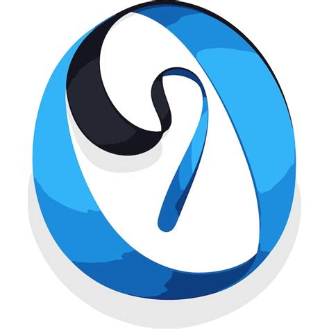 Abstract Logo Design Featuring A Stylized C Formed By Blue And White Overlapping Shapes