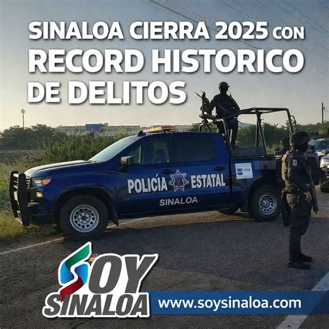 Sinaloa Cierra 2025 Con Récord Histórico De Delitos Soy Sinaloa