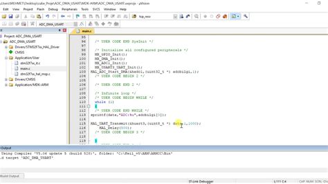 Stm32f767 Nucleo Adcdmausart Youtube