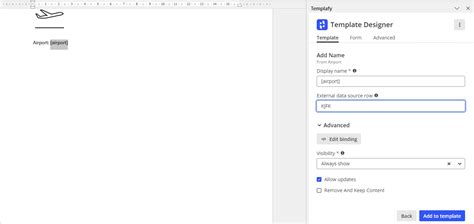 How To Insert Specific Data From An External Data Source In A Template Templafy Help Center