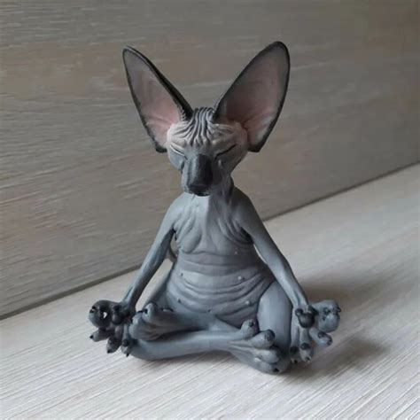 Yoga Sphynx Cat Statue Sphynx Cat Hairless Cat Sphinx Cat