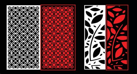 Decorative Wall Panels Set Jali Design CNC Pattern Laser Cutting Pattern Router CNCcutting