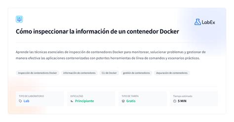 Cómo Inspeccionar La Información De Un Contenedor Docker Labex