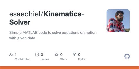 Github Esaechielkinematics Solver Simple Matlab Code To Solve Equations Of Motion With Given