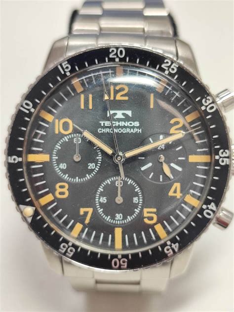 Yahoo オークション 【腕時計】technos T4541 稼働品 リューズ操作・