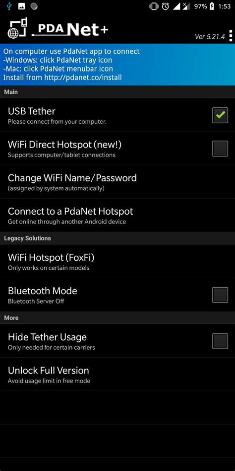 How Can I Tether An Android To A PC Via PDANet Over USB Speedify Knowledge Base