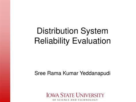 Ppt Distribution System Reliability Evaluation Powerpoint Presentation Id1303071