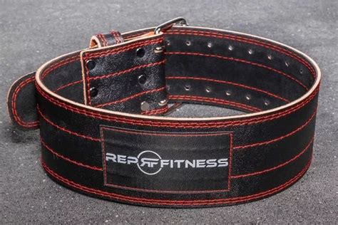 Rep 4 Inch Black Leather Lifting Belt Garage Gym Reviews