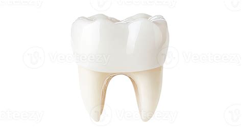 Human Molar Tooth Anatomy Illustration Dental Care Detailed Cut Out