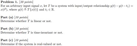 Solved Problem 1 30 Points For An Arbitrary Input Si